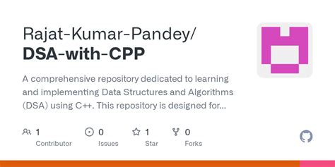 Github Rajat Kumar Pandey Dsa With Cpp A Comprehensive Repository Dedicated To Learning And
