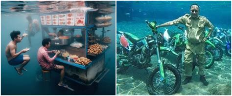 Potret Kocak Pose Orang Saat Menyelam Dalam Air Ini Idenya Ane