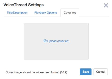 Adding Cover Art Voicethread