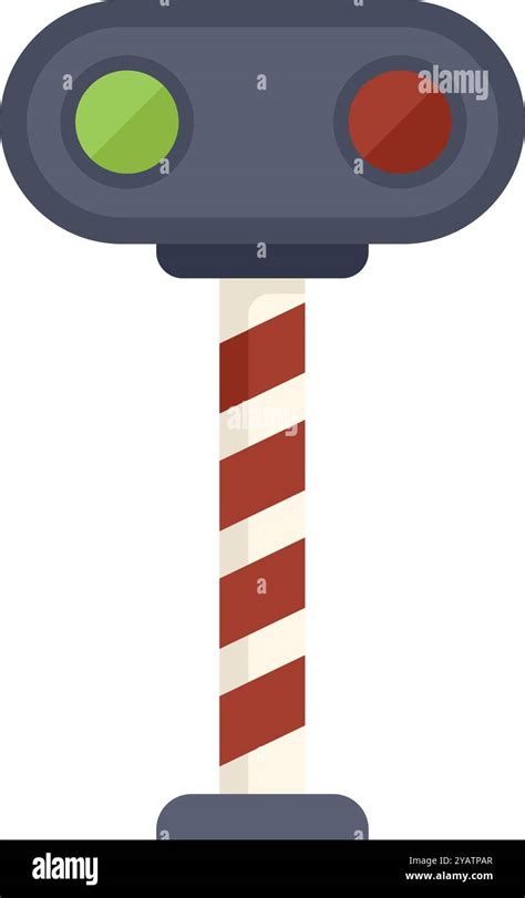 Railway Traffic Light Showing Green And Red Signal Ensuring Safety And