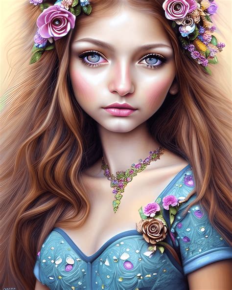 Beautiful Friends With Hazel Eyes And Jewelry · Creative Fabrica