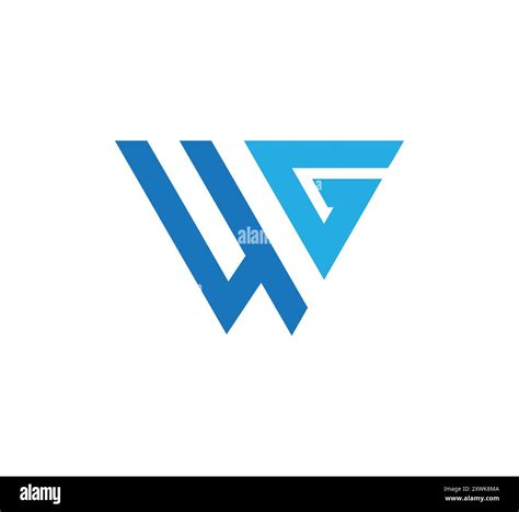 Wg Logo Design Vector Template Initial Wg Letter Logo Design Initial