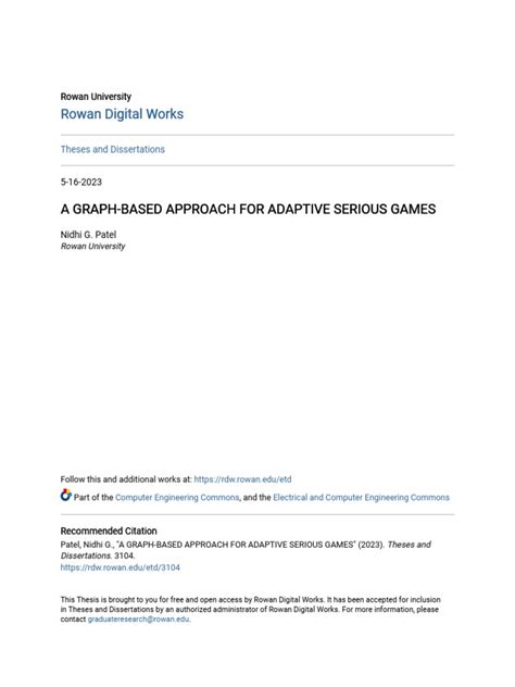 A Graph Based Approach For Adaptive Serious Games Pdf Artificial