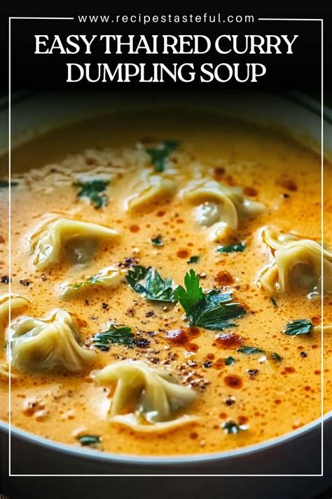 Easy Thai Red Curry Dumpling Soup Recipe Recipe Asian Soup Recipes