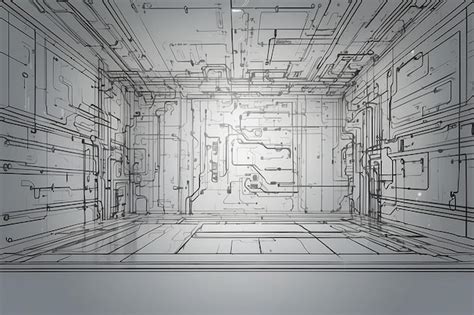 Premium Photo Hi Tech Modern Tech Layout Stage Or Room With Digital