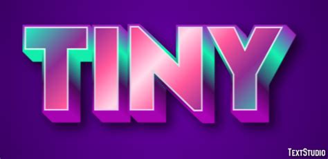 Tiny Text Effect And Logo Design Word