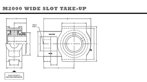 Moline 19251200 M2000 Wide Slot Take Up Bearing Task Industrial