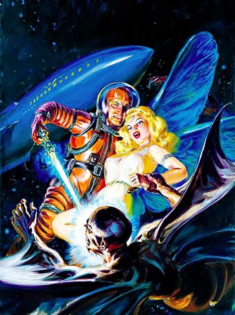 Dark Roasted Blend Great Space And Pulp Art By Norman Saunders Sci Fi Art Science Fiction Art