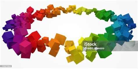 무료 화려한 큐브 반지 센터에 있습니다 3 차원 스타일 벡터 일러스트입니다 0명에 대한 스톡 벡터 아트 및 기타 이미지 0명 3차원 형태 개념 Istock