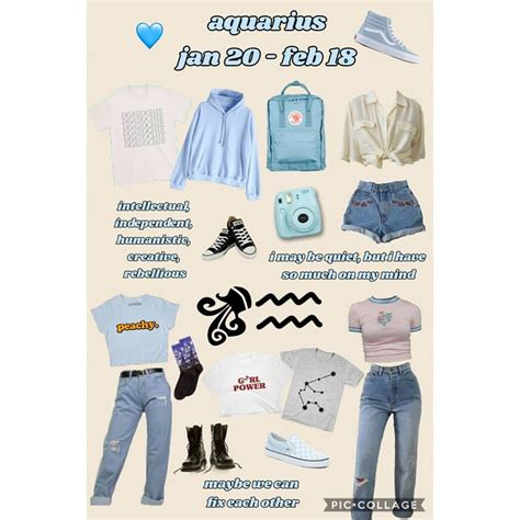 Aquarius Cute Aesthetic Style Clothes Pisces And Aquarius Zodiac