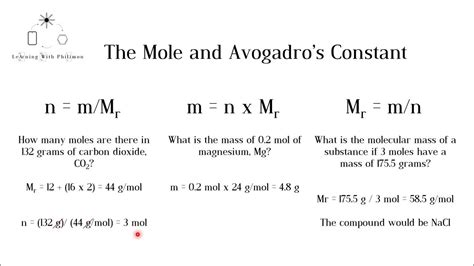 The Mole And Avogadros Constant Gcse Chemistry Youtube