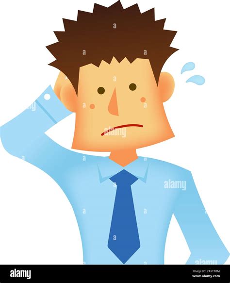 Embarrassed Businessman Vector Illustration Young Asian Businessman Stock Vector Image And Art