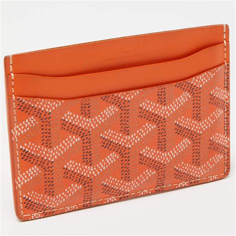 Goyard Orange Goyardine Coated Canvas And Leather Saint Sulpice Card