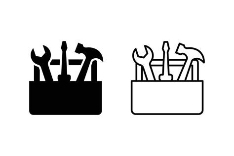 Handy Toolbox Icons Tool Case Icon Concept Toolbox Or Tool Kit Icon