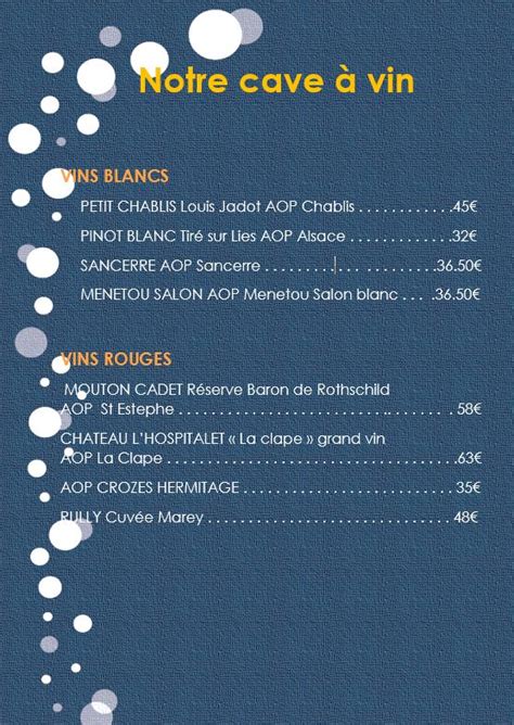 Menu spécial fêtes Aux Moules de Lille Brasserie La Chicorée