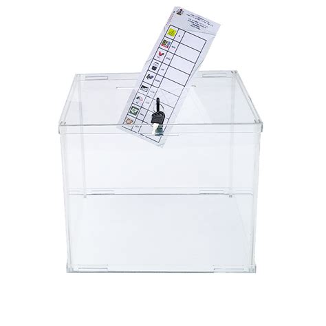 Plexiglass Lucky Draw Box Lockable Clear Acrylic Ballot Box
