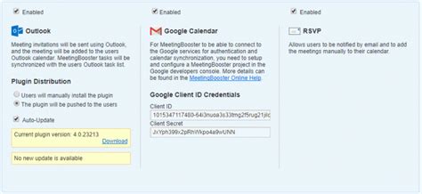 Setting Calendar Integration Options