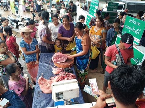 ကျိုက်ထိုမြို့နယ်တွင် စားသောက်ကုန်ပစ္စည်းများ ဈေးနှုန်းချိုသာစွာ ရောင