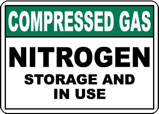 Nitrogen Cylinder Signs Large Selection Ships Fast