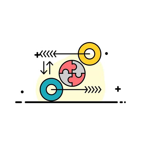 Puzzle Business Idea Marketing Pertinent Business Flat Line Filled Icon Vector Banner Template