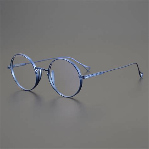 Ultralight Pure Titanium Eyeglasses Japanese Handmade Women Round Frame