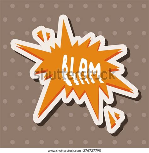 Message Word Blam Cartoon Sticker Icon Stock Illustration 276727790