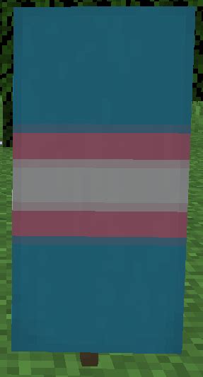 Trans Pride Banner In Minecraft