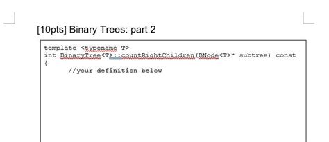 Solved 15pts Code Writing Binary Trees Assume You Are In