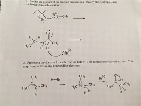 Solved 1. Predict the product of the reaction mechanisms. | Chegg.com