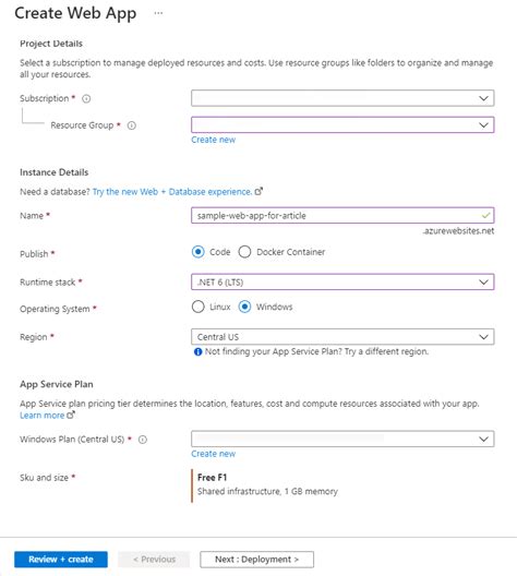 How To Create Azure Web App Ciemasen