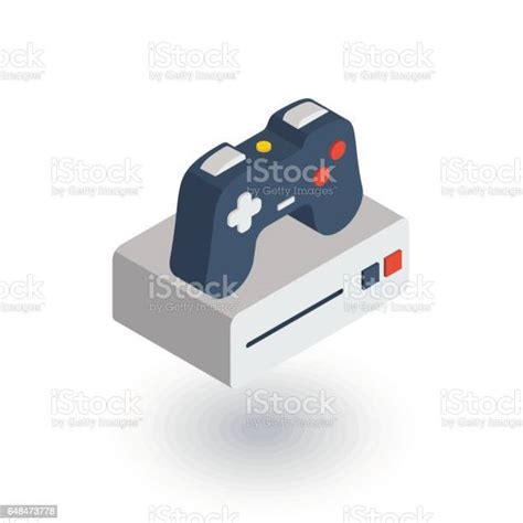 콘솔 그리고 조이스틱 등각 투영 평면 아이콘 게임입니다 3 차원 벡터 3차원 형태에 대한 스톡 벡터 아트 및 기타 이미지 3차원 형태 게임패드 누름 버튼 Istock