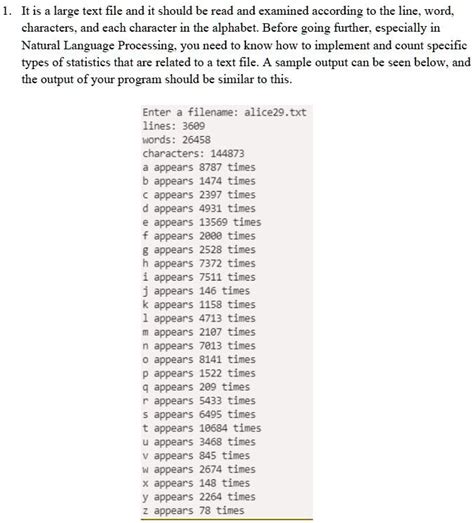 It Is A Large Text File And It Should Be Read And Examined According To The Line Word