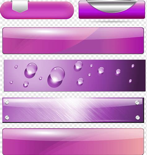 Glossy Web Menu Buttons Png PNGWing