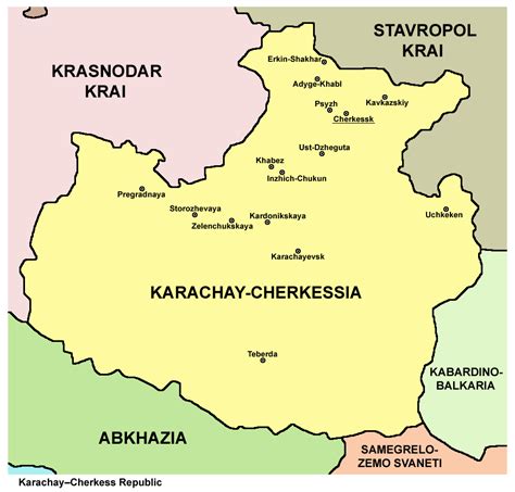 Geography Of Karachay Cherkessia Map Geography Krasnodar