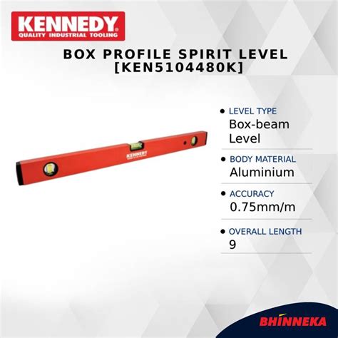 Kennedy Box Profile Spirit Level