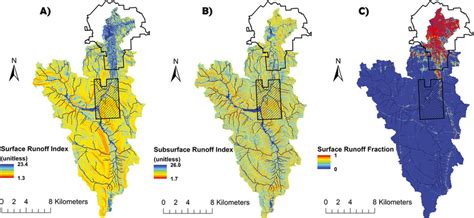 Surface A And Subsurface B Runoff Indices And Percentage Of Surface