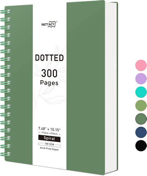 Rettacy B5 Dotted Notebook Bullet Dot Grid Journal Wirebound Spiral
