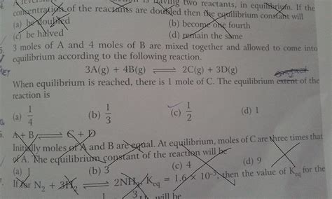 Please Please Explain In Detailthe Equilibrium Extent Of The Reac