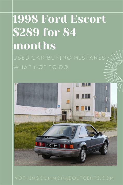 Used Car Buying Mistakes