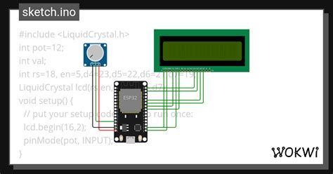 Pot With Lcd Wokwi Esp32 Stm32 Arduino Simulator