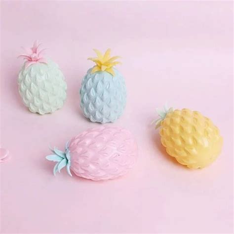 Silicon Multicolor Squeeze Pineapple Soft Toydropshipping Available