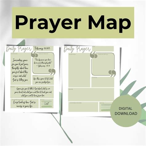 Prayer Map Template Etsy