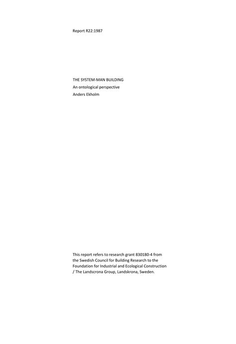 Pdf The System Man Building English