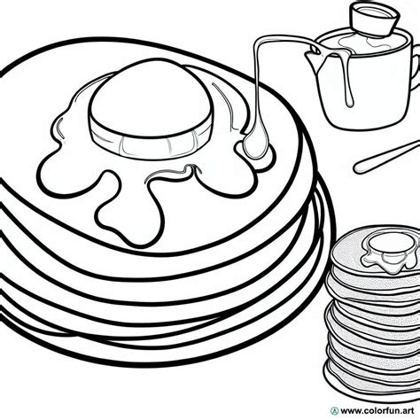 Coloriage de délicieuses crêpes à Télécharger ou à Imprimer gratuitement