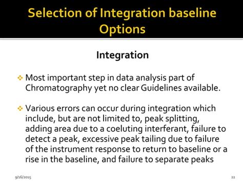 Integration Of Chromatographic Peaks Pptx