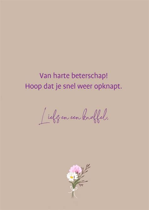 Beterschapskaart Paarse En Gele Bloemen Kaartje Go