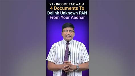 How To Delink Unknown Pan From Your Aadhaar Youtube