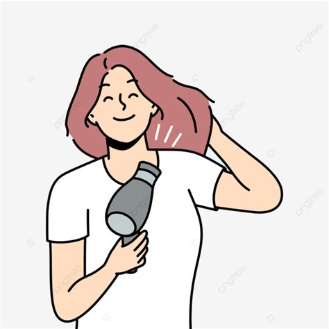 팬으로 웃는 여자 타격 머리 여성 머리카락 팬 Png 일러스트 및 벡터 에 대한 무료 다운로드 Pngtree