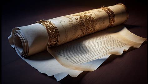 Premium Photo Roll Of Paper With Seal Open Parchment Scroll That