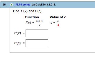 Solved Find F X And F C Function Value Of C F X Chegg
